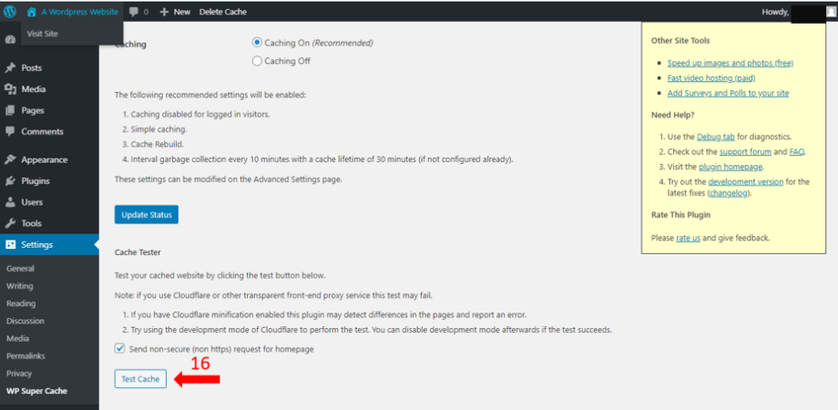 วิธีการติดตั้ง Plugins WP Super Cache สำหรับ WordPress Cloud - Bangmod Knowledge Base