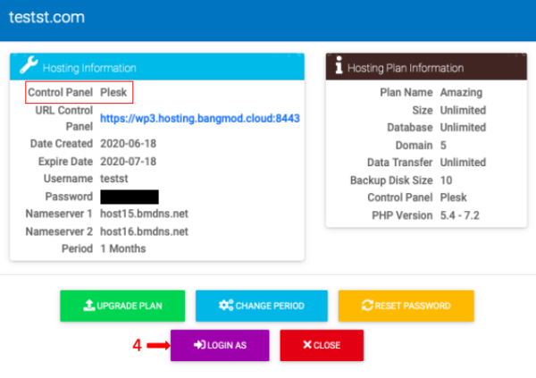 วิธีการเข้าใช้งาน phpMyAdmin บน Shared Hosting Plesk - Bangmod Knowledge Base