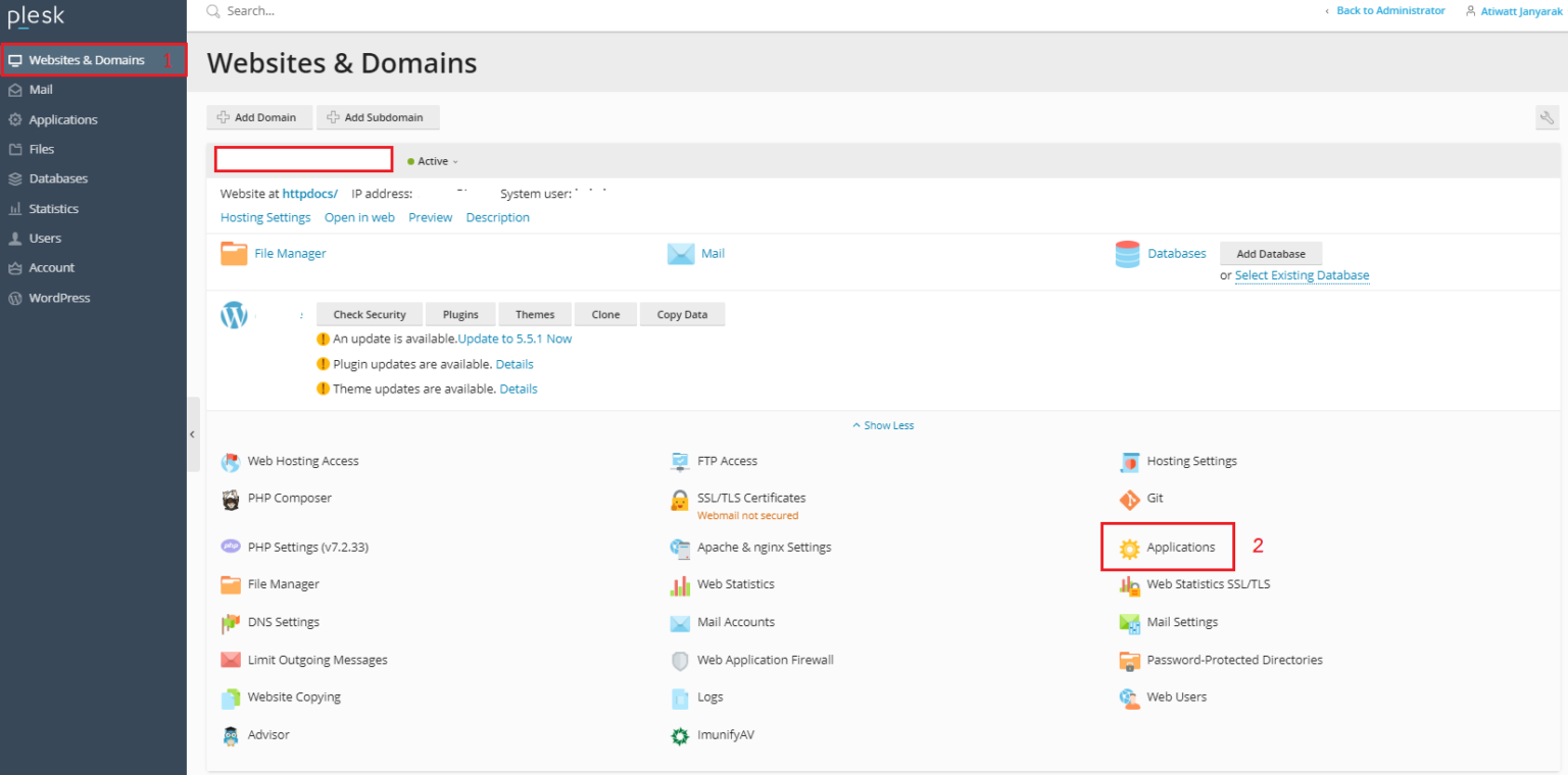 วิธีการเคลียร์ข้อมูล WordPress บน Plesk และสร้างใหม่ - Bangmod Knowledge Base