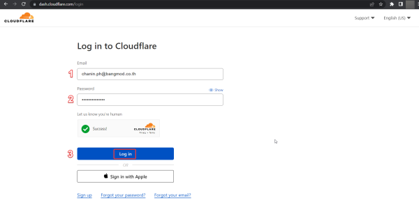 วิธีการตั้งค่าเมื่อต้องการใช้งาน DNS ที่ Cloudflare - Bangmod Knowledge Base