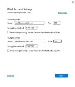 การตั้งค่า E-mail ใน MS Outlook - Bangmod Knowledge Base