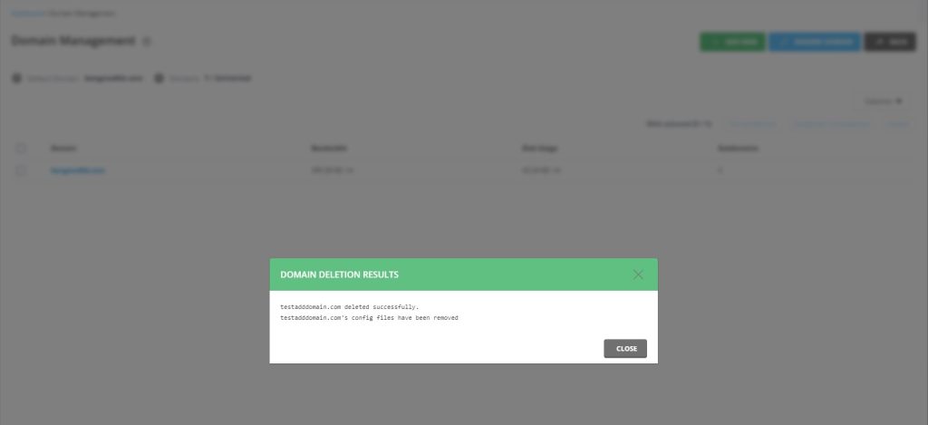 การลบ Domain - Bangmod Knowledge Base